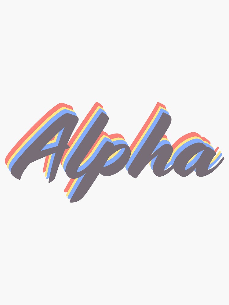 "Alpha" Sticker by evelyngruen | Redbubble