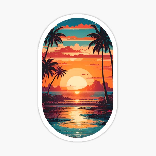 "A beautiful colourful sunset" Sticker for Sale by INKNIK | Redbubble