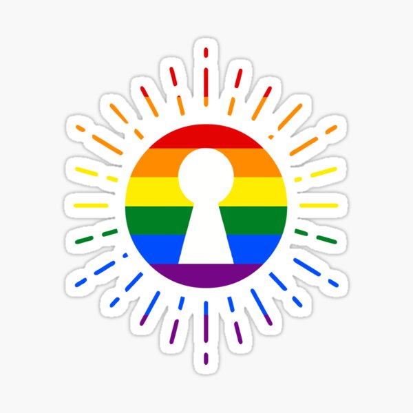"RAINBOW - SUN - KEYHOLE" Sticker by GRAPHIKAT | Redbubble