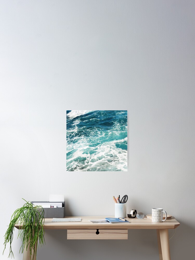 "Blue Ocean Waves " Poster for Sale by AlexandraStr | Redbubble