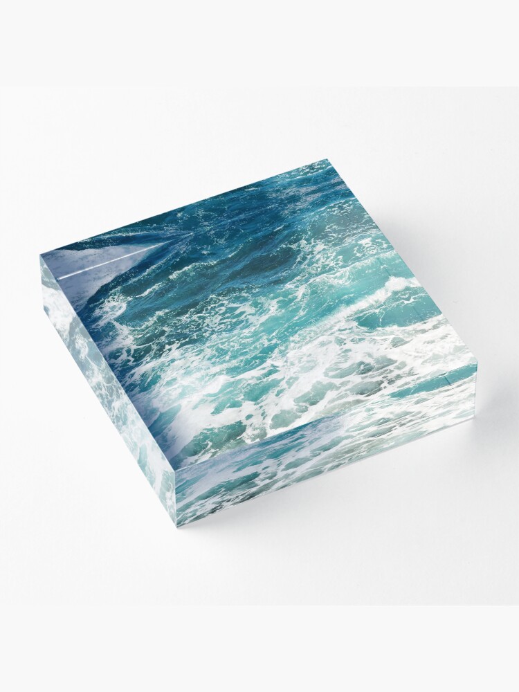 "Blue Ocean Waves " Acrylic Block for Sale by AlexandraStr | Redbubble
