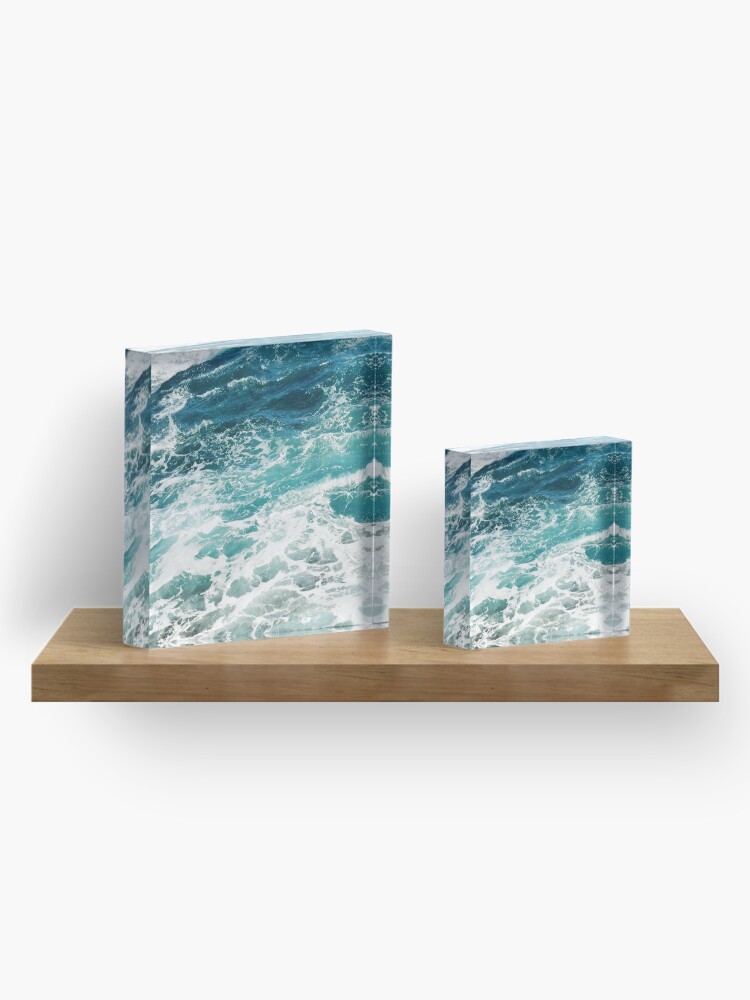 "Blue Ocean Waves " Acrylic Block for Sale by AlexandraStr | Redbubble