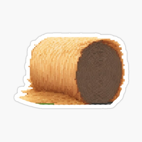 "Pixel Art Bale of Hay Haystack Design Print " Sticker for Sale by ...