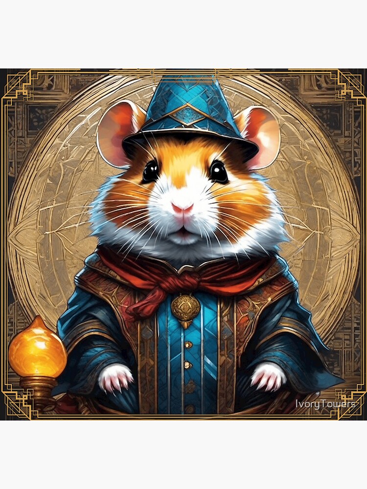 "Grand Court Hamster Wizard" Sticker for Sale by IvoryTowers | Redbubble