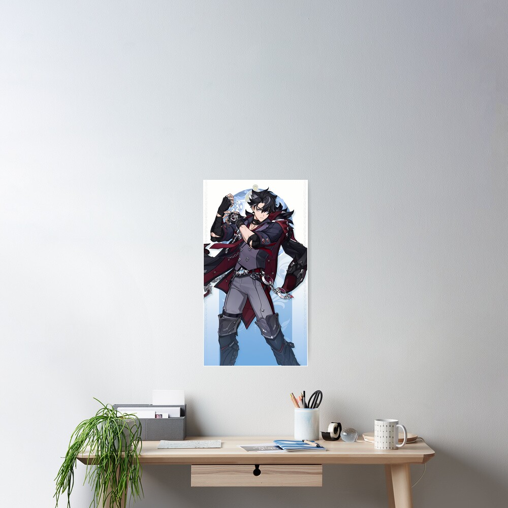 "Wriothesley Vertical Poster" Sticker by Demray | Redbubble