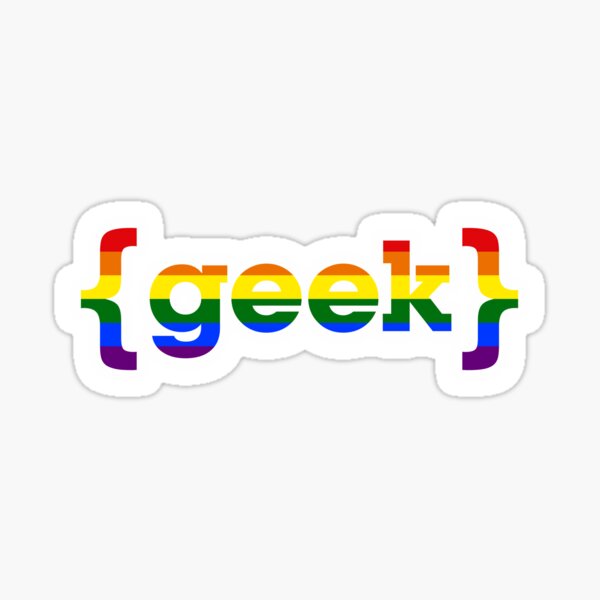 "Gay geek. Rainbow flag geek" Sticker for Sale by ADHD | Redbubble