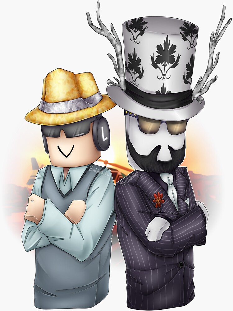 "Badcc and Asimo roblox characters drawing" Sticker for Sale by ltiapro ...