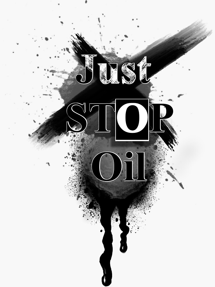 "Stop oil" Sticker for Sale by HeArtTattoo | Redbubble
