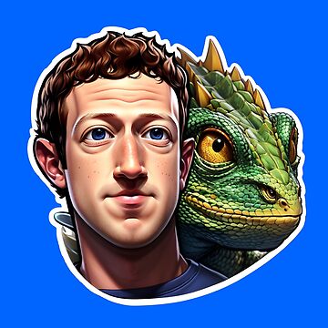 "Lizard Zuckerberg - Facebook CEO" Sticker for Sale by Marciolini ...