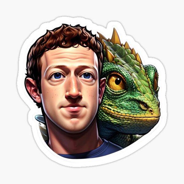 "Lizard Zuckerberg - Facebook CEO" Sticker for Sale by Marciolini ...