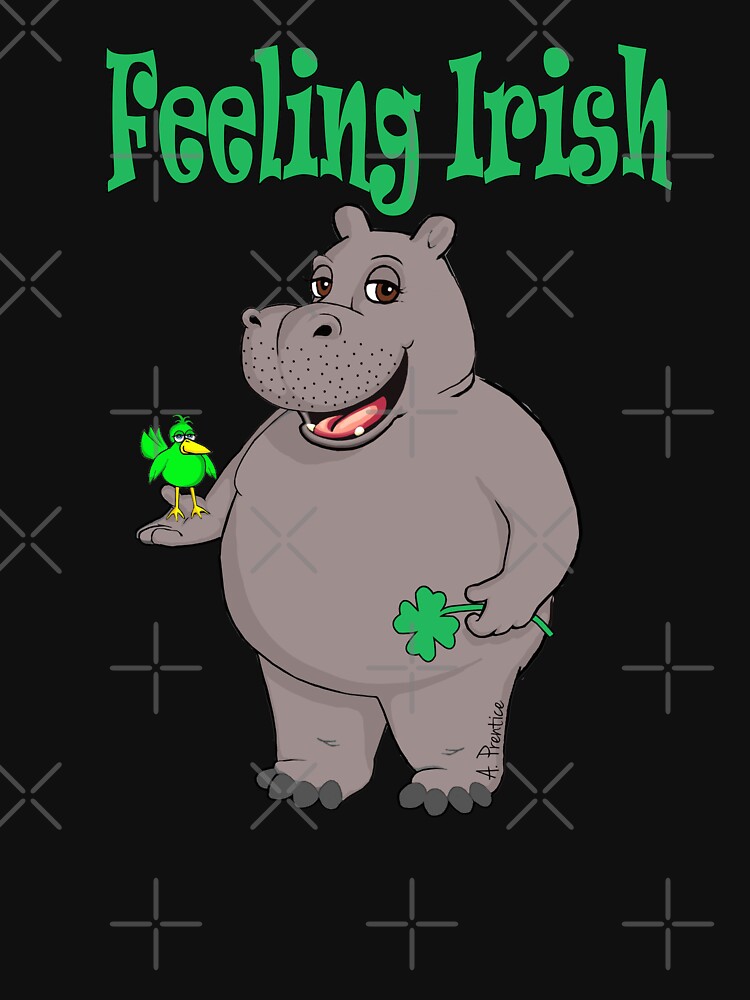 "Feeling Irish Hippo Hippopotamus" T-shirt for Sale by Hippogal ...