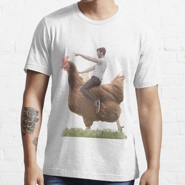 "Guy Riding Chicken" T-shirt for Sale by Falcorion | Redbubble | reddit ...