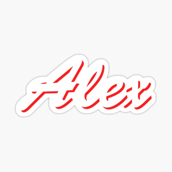 "Alex" Sticker for Sale by endbozz | Redbubble