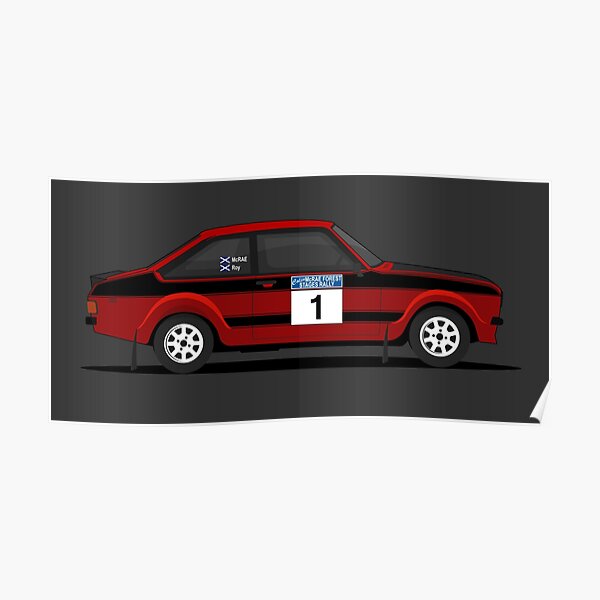 "Ford Escort" Poster by AutomotiveArt | Redbubble