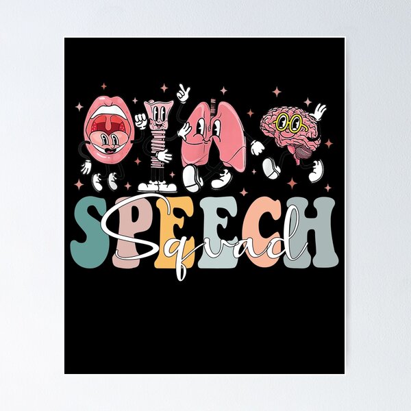 "Speech Squad Speech Therapy Crew Cute Speech Pathologist" Poster for ...
