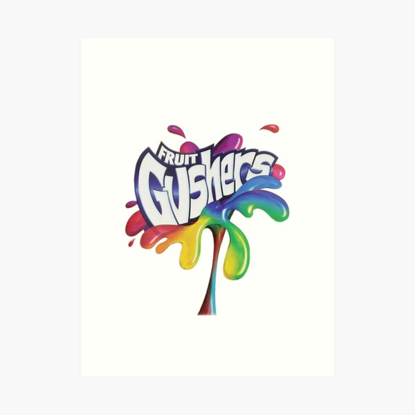 "Fruit Gushers 90s logo" Art Print by LouisvilleChief | Redbubble