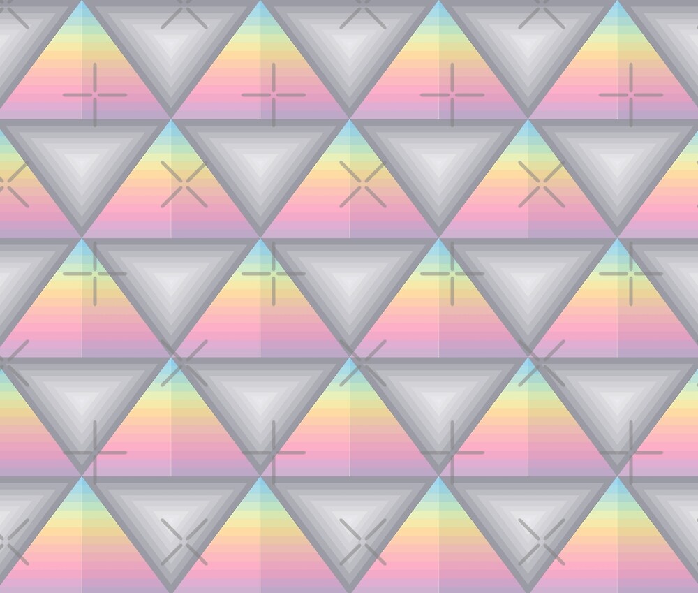"Triangle Pyramid Colourful Geometric Pattern" by thespottydogg | Redbubble