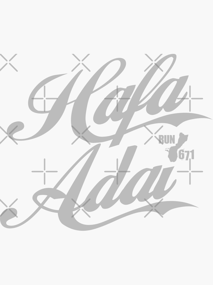 "Guam RUN 671 Hafa Adai grey" Sticker for Sale by RUN671GUAM | Redbubble