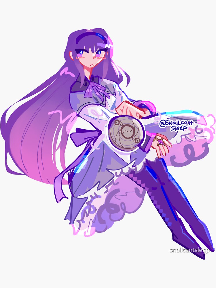 "purple magical girl" Sticker for Sale by snailcantsleep | Redbubble