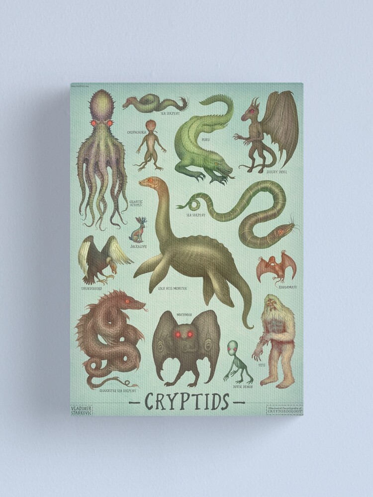 "Cryptids - Cryptozoology species" Canvas Print for Sale by Vlad Stankovic | Redbubble