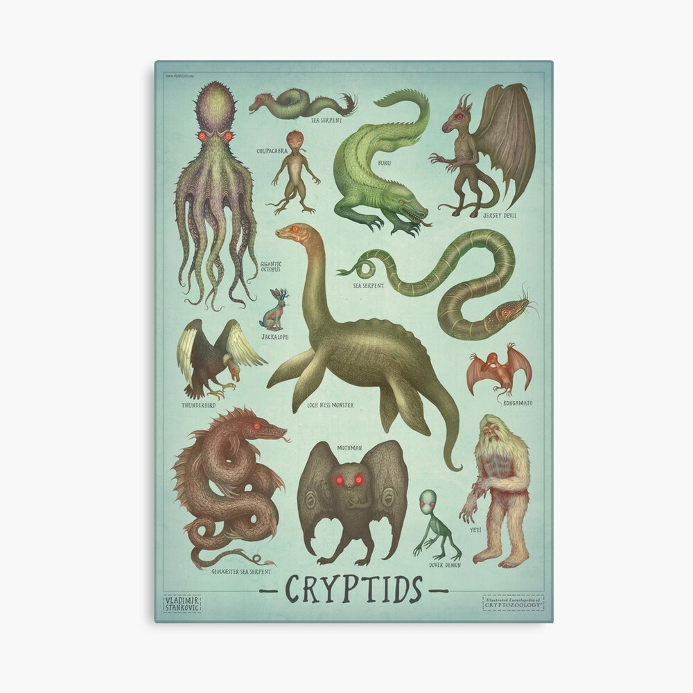 Cryptids Poster Designed by Vlad Stankovic : r/FantasyLithograph