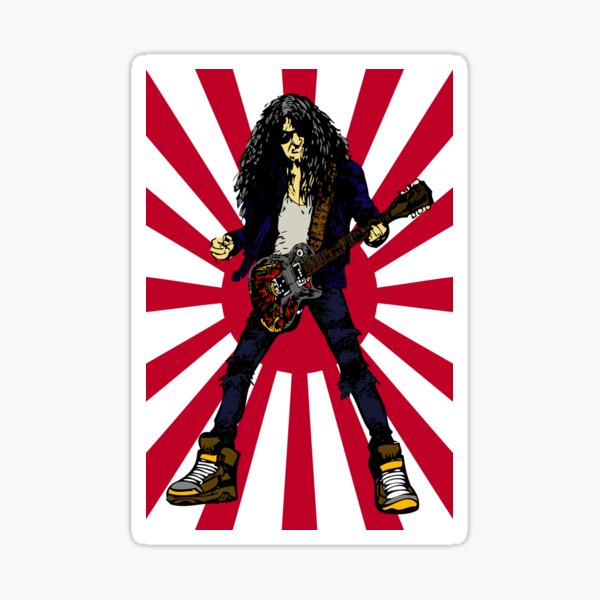 "Rocker with rising sun " Sticker for Sale by metalcharisma | Redbubble