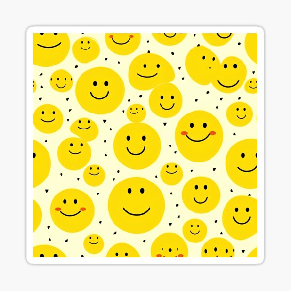 "smiley face collection" Sticker for Sale by SaharatShop | Redbubble