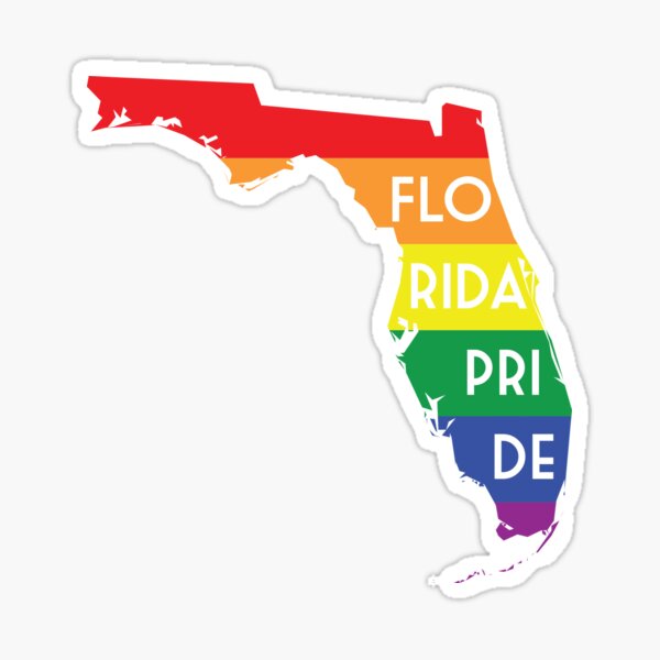 "Florida State Gay Pride Flag" Sticker for Sale by OfficiallyGay ...