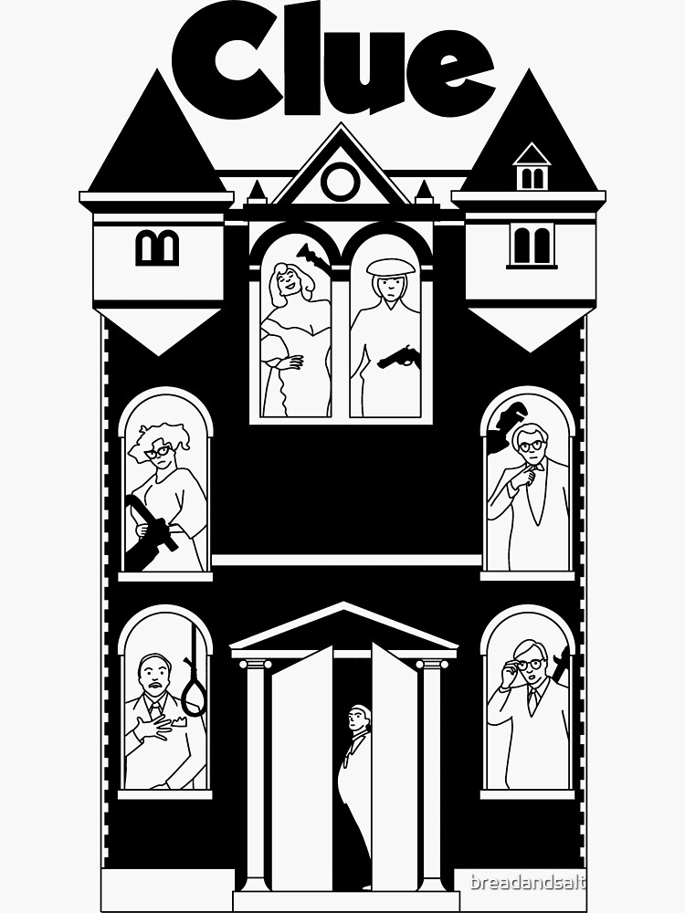 "CLUE!" Sticker for Sale by breadandsalt | Redbubble