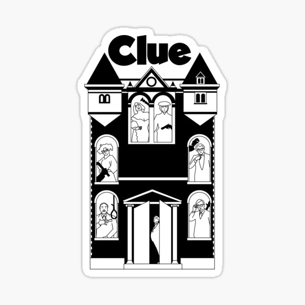 "CLUE!" Sticker for Sale by breadandsalt | Redbubble