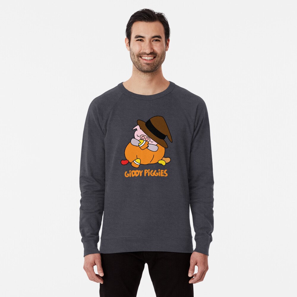 "Giddy Piggies Halloween Wizard and Pumpkin Costume" Sticker for Sale by loopcreations | Redbubble