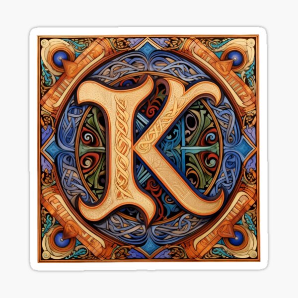 "Celtic Letter K" Sticker for Sale by FineArtsPro | Redbubble