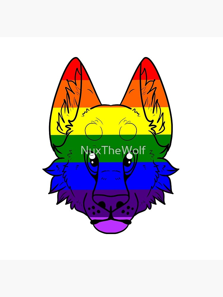 "Gay Pride Timber Wolf" Art Print for Sale by NyxTheWolf | Redbubble