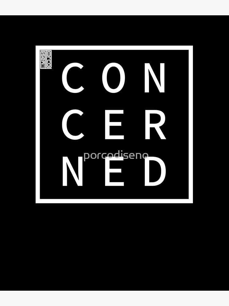 "CONCERNED Define Me Word Simple Classic Square Box" Poster for Sale by ...