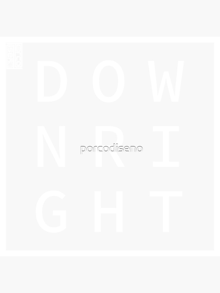 "DOWNRIGHT Define Me Word Simple Classic Square Box" Sticker for Sale ...