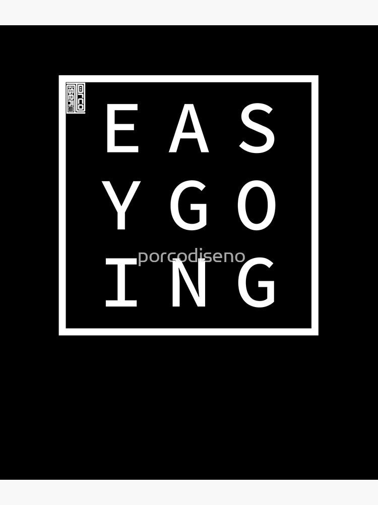 "EASYGOING Define Me Word Simple Classic Square Box" Poster by ...