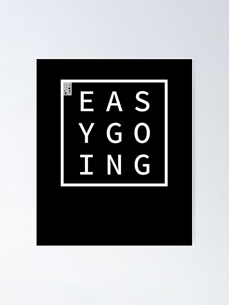 "EASYGOING Define Me Word Simple Classic Square Box" Poster by ...