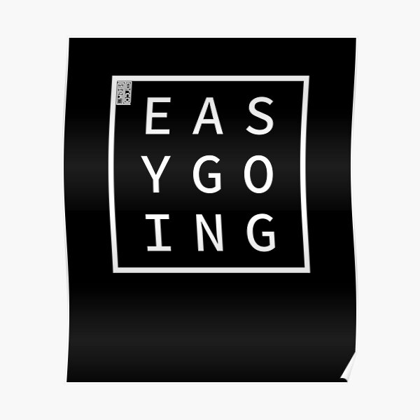 "EASYGOING Define Me Word Simple Classic Square Box" Poster by ...