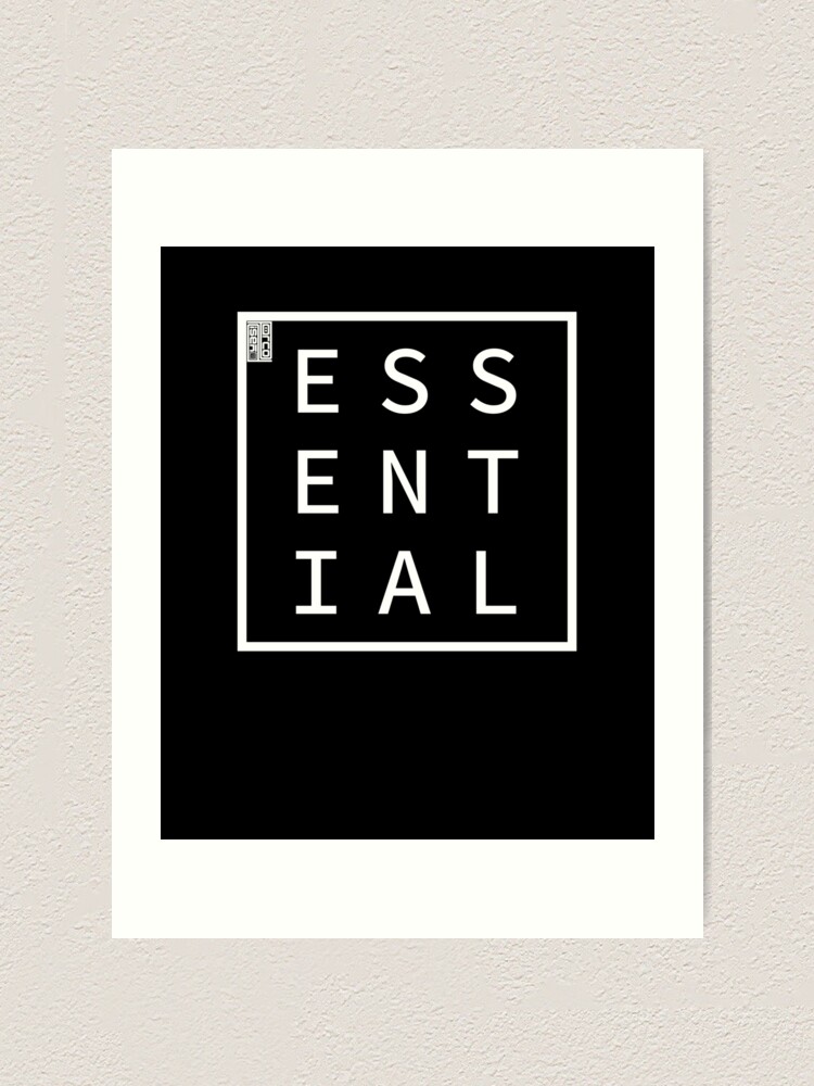 "ESSENTIAL Define Me Word Simple Classic Square Box" Art Print by ...