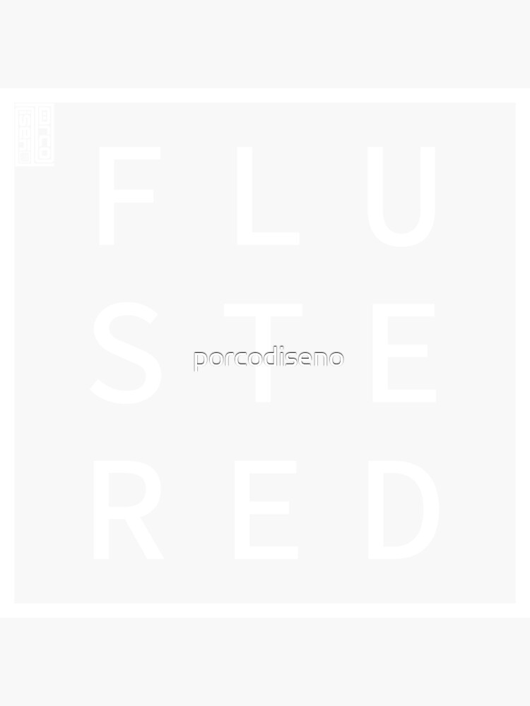 "FLUSTERED Define Me Word Simple Classic Square Box" Sticker for Sale ...