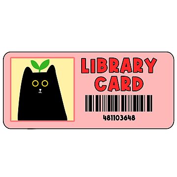 " Library Card," Sticker for Sale by Kavindo | Redbubble