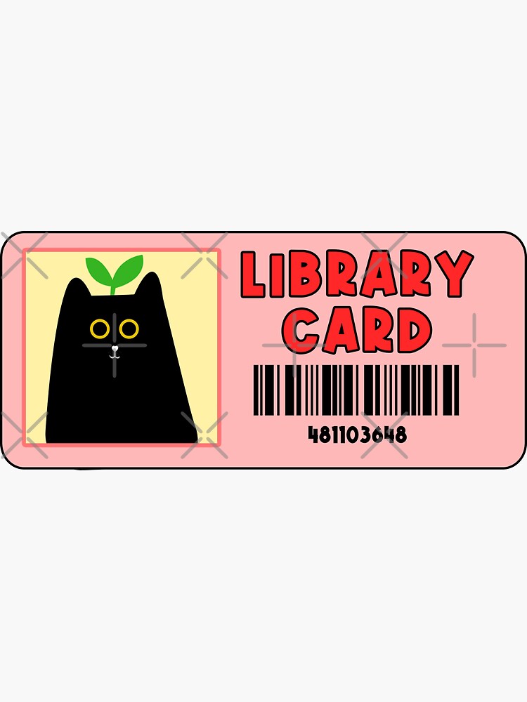 " Library Card," Sticker for Sale by Kavindo | Redbubble