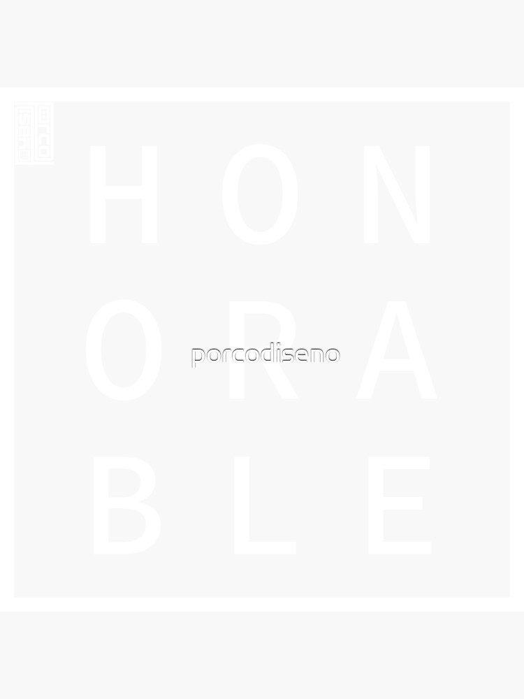 "HONORABLE Define Me Word Simple Classic Square Box" Sticker for Sale ...