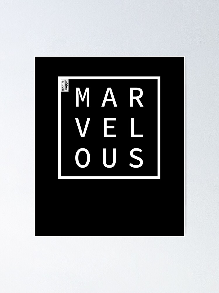 "MARVELOUS Define Me Word Simple Classic Square Box" Poster by ...