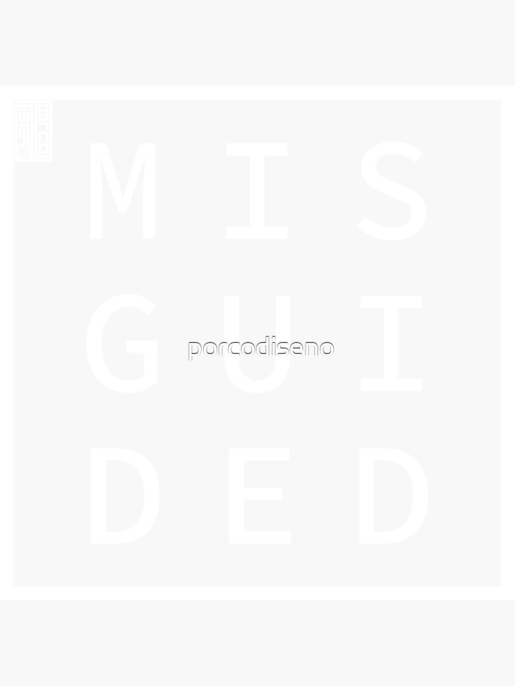 "MISGUIDED Define Me Word Simple Classic Square Box" Sticker for Sale ...