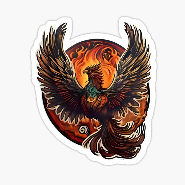 "PHOENIX NEO TRADITIONAL ART STYLE" Sticker for Sale by IELEVAN STORE ...