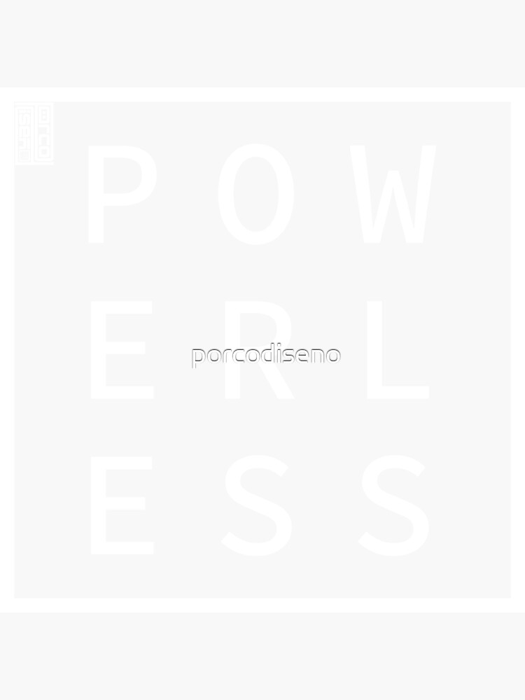 "POWERLESS Define Me Word Simple Classic Square Box" Sticker by ...