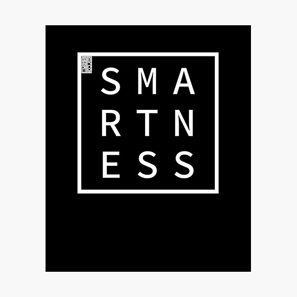 "SMARTNESS Define Me Word Simple Classic Square Box" Photographic Print ...