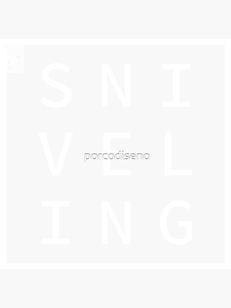 "SNIVELING Define Me Word Simple Classic Square Box" Sticker for Sale ...