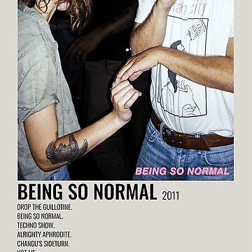 "Being So Normal Tracklist" Poster for Sale by celoneyboureen | Redbubble